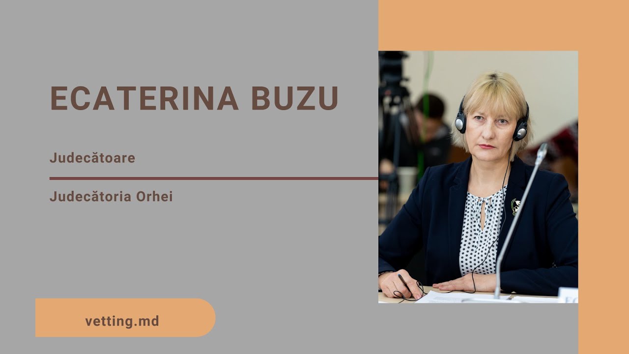 Ecaterina Buzu | Candidată la funcția de membră în CSM - YouTube