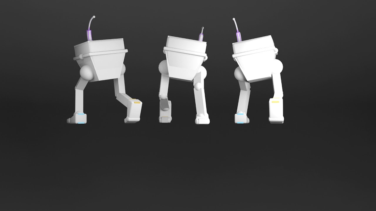 walking mech done with rendering - YouTube