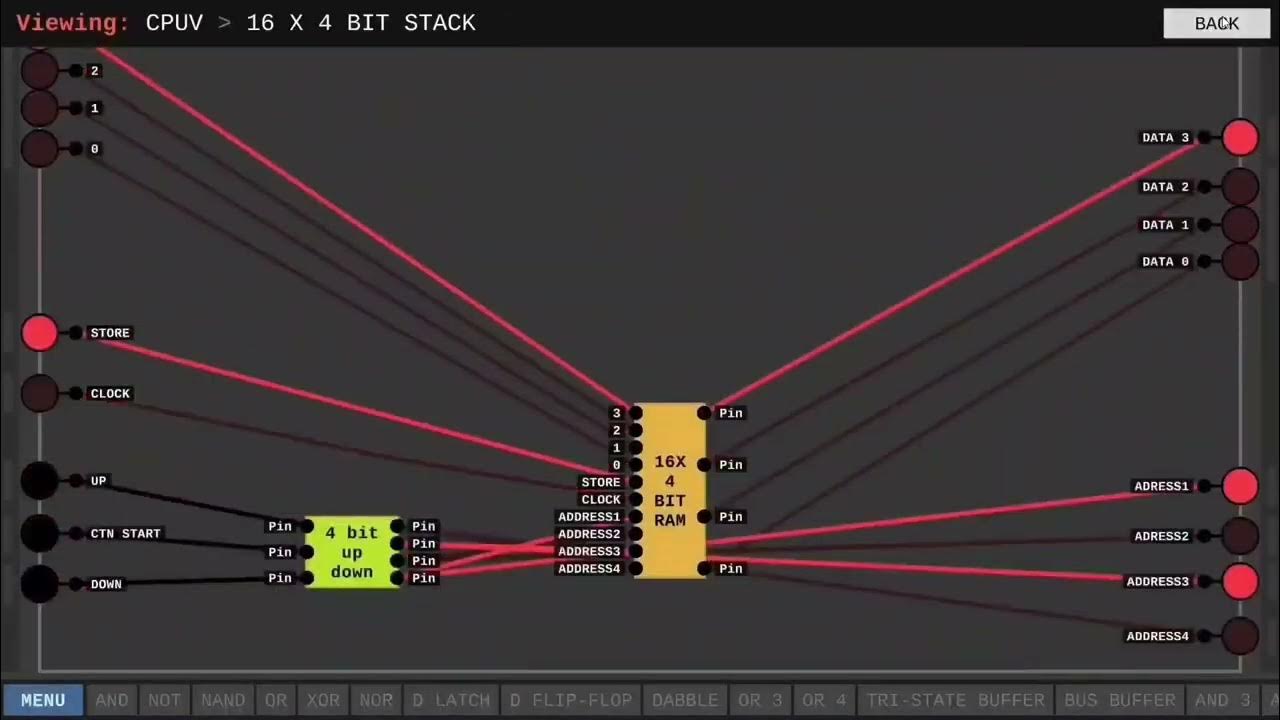 4-bit computer made in Digital Logic Software. - YouTube