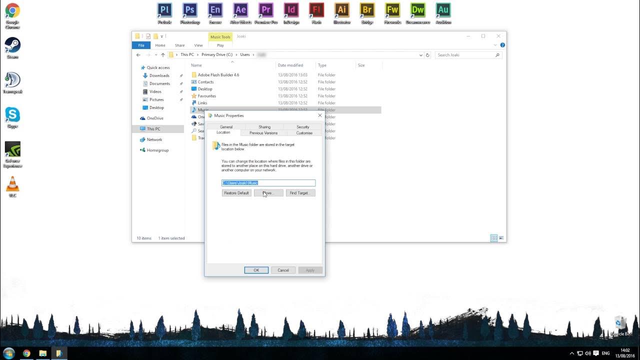 How to quickly move users folders to another drive or location - YouTube