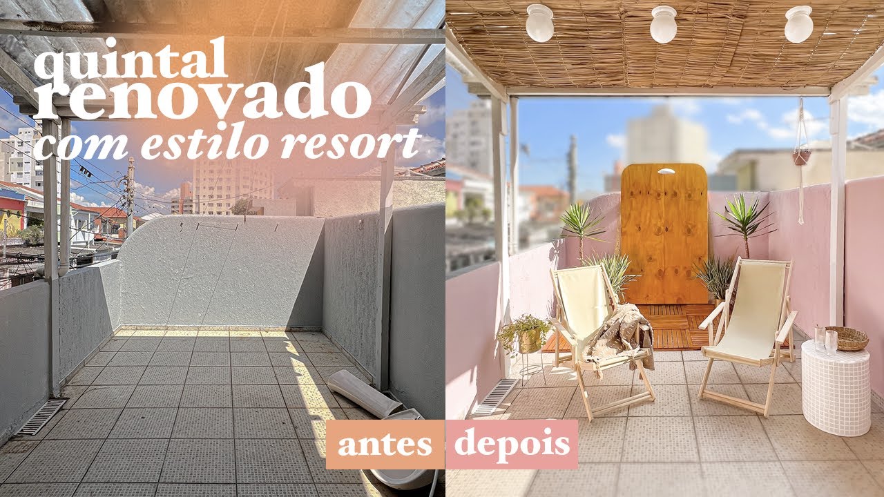 Reforma total de quintal / varanda. Ficou lindo! 😍 | Gui e Rafa - YouTube