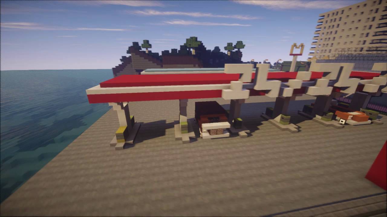 [MINECRAFT] Concessionnaire, Fast Food et Station service - YouTube