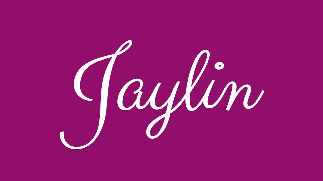 Learn how to Sign the Name Jaylin Stylishly in Cursive Writing - YouTube