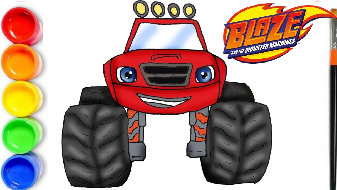 How to draw BLAZE and the Monster Machines Step By Step - YouTube