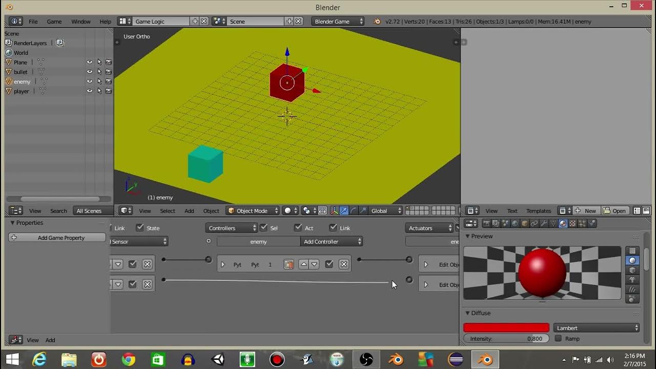 UPBGE - Enemies That Can Shoot Python - YouTube