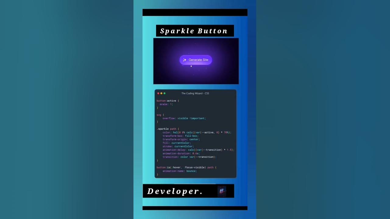 Css Sparkle Button ๐viral Creativ Youtubeshorts Youtube