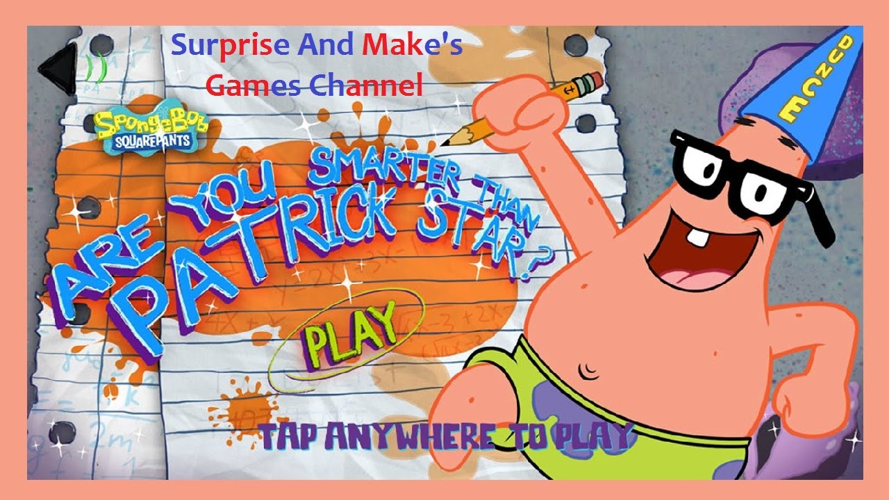 Are You Smarter Than Patrick Star? - SpongeBob Squarepants - YouTube