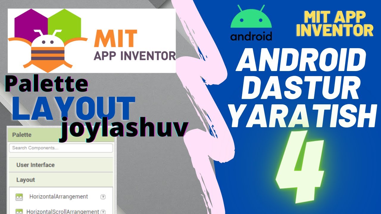 1 video MIT app inventor Joylashuv Layout - YouTube