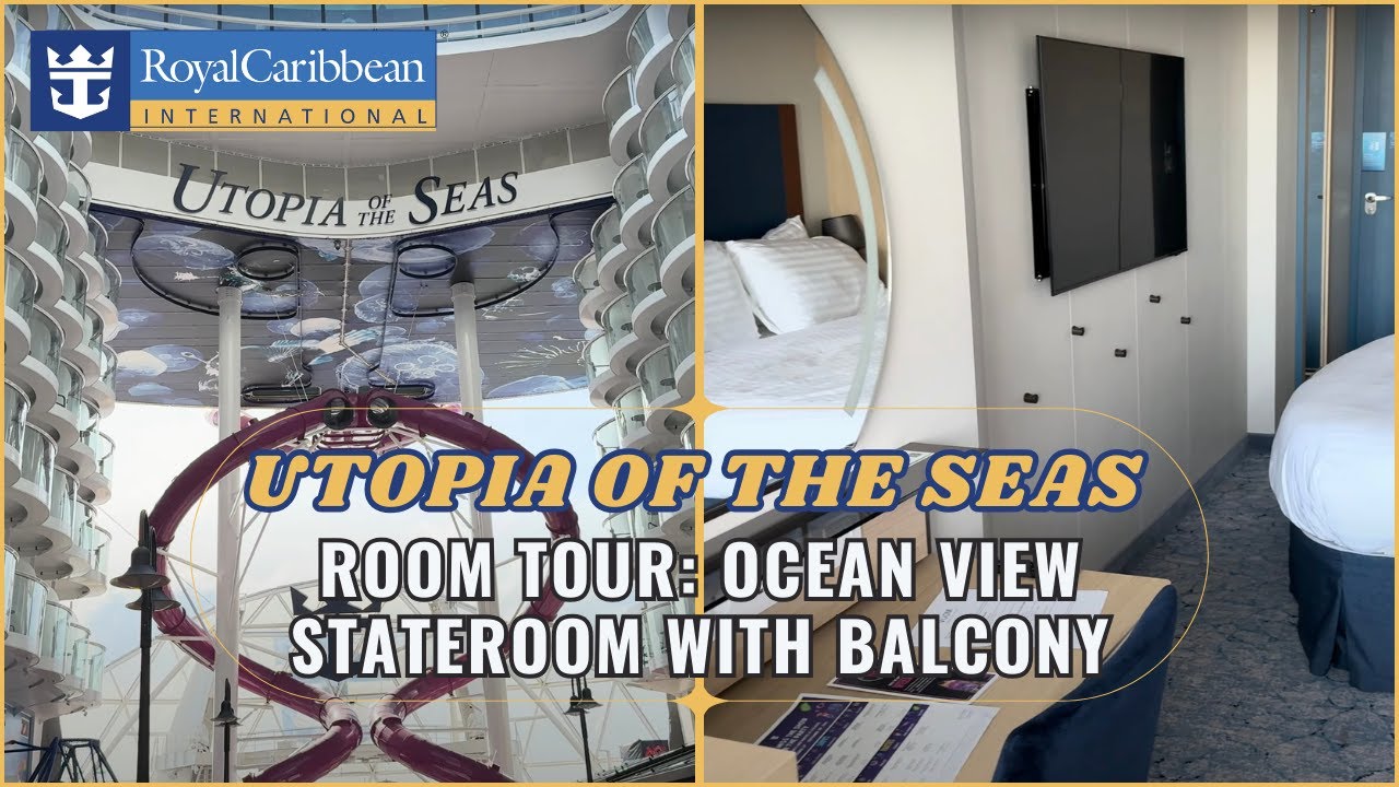 ROOM TOUR 2024 | Utopia of the Seas | Oceanview Balcony Stateroom ...