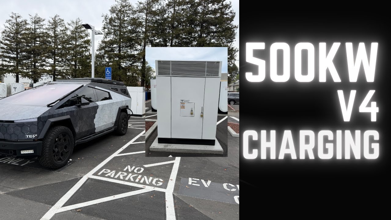 Tesla LAUNCHES 500 kw CHARGING! First look at the new v4 cabinets ...