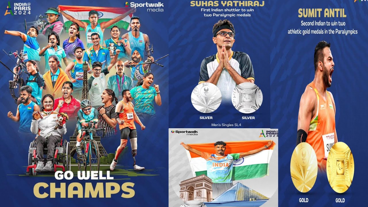 Paralympic 2024 game india gold medal 🥇//Sumit, Avni, Nitish Kumar Gold ...