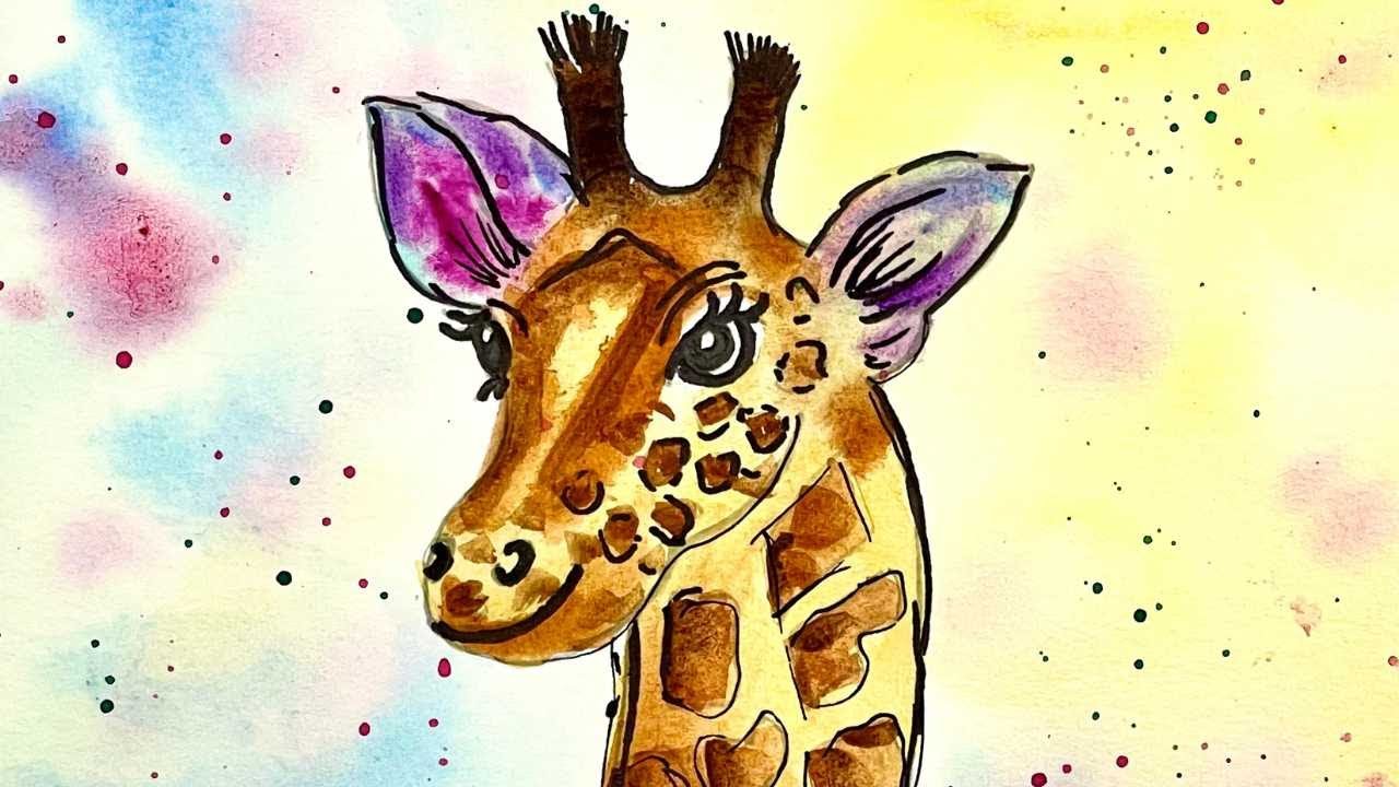 Taller de Pintura Online para niños, La Jirafa Feliz - YouTube