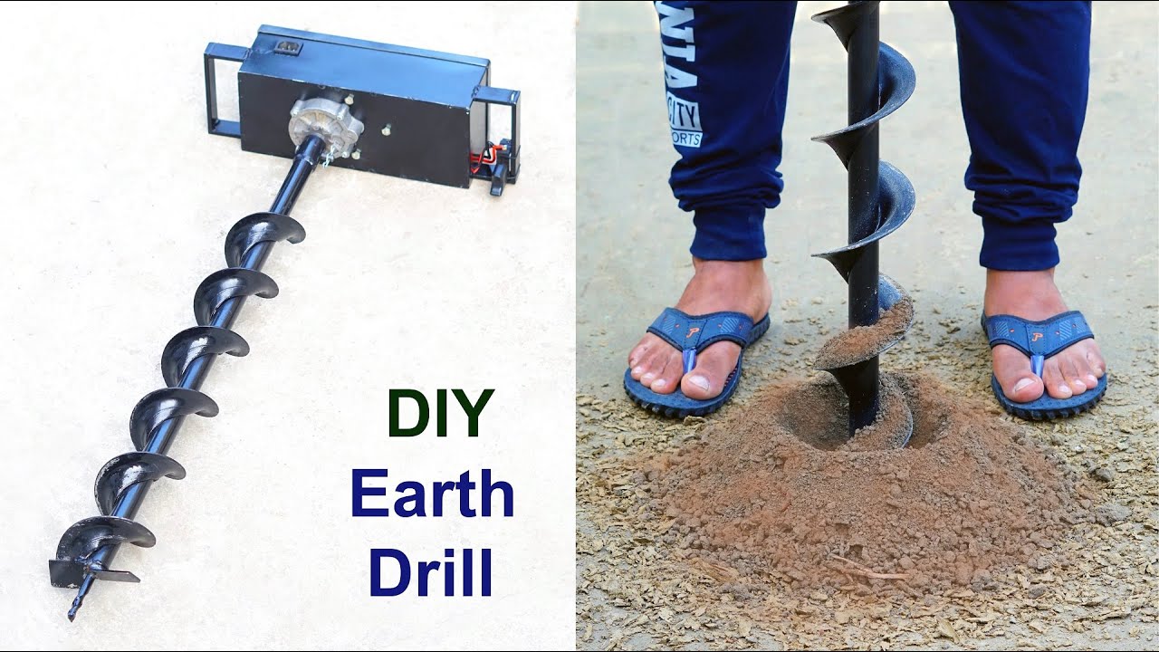 DIY Earth Auger Machine Soil Digger YouTube