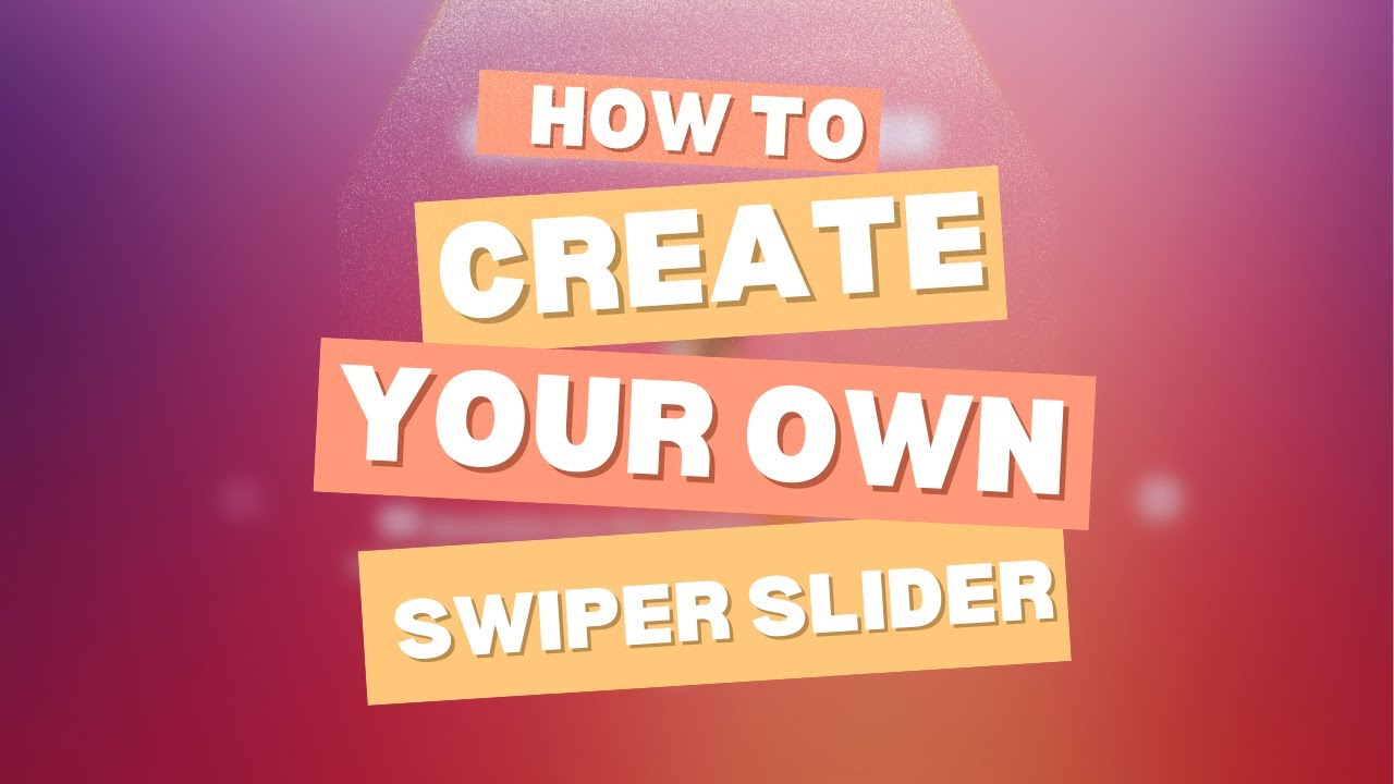 How to Create a Swiper Slider using HTML, CSS, and JavaScript - YouTube