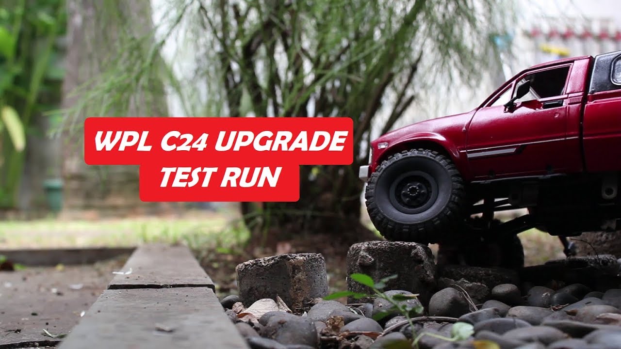 Rc WPL C24 Upgrade Test Drive ( 2 Speed Gearbox & Mini Servo ) - YouTube