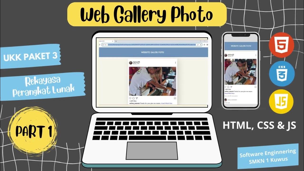 UKK PAKET 3 RPL - WEBSITE GALERI FOTO MENGGUNAKAN HTML CSS JAVSCRIPT(JS) - PART 1 - YouTube