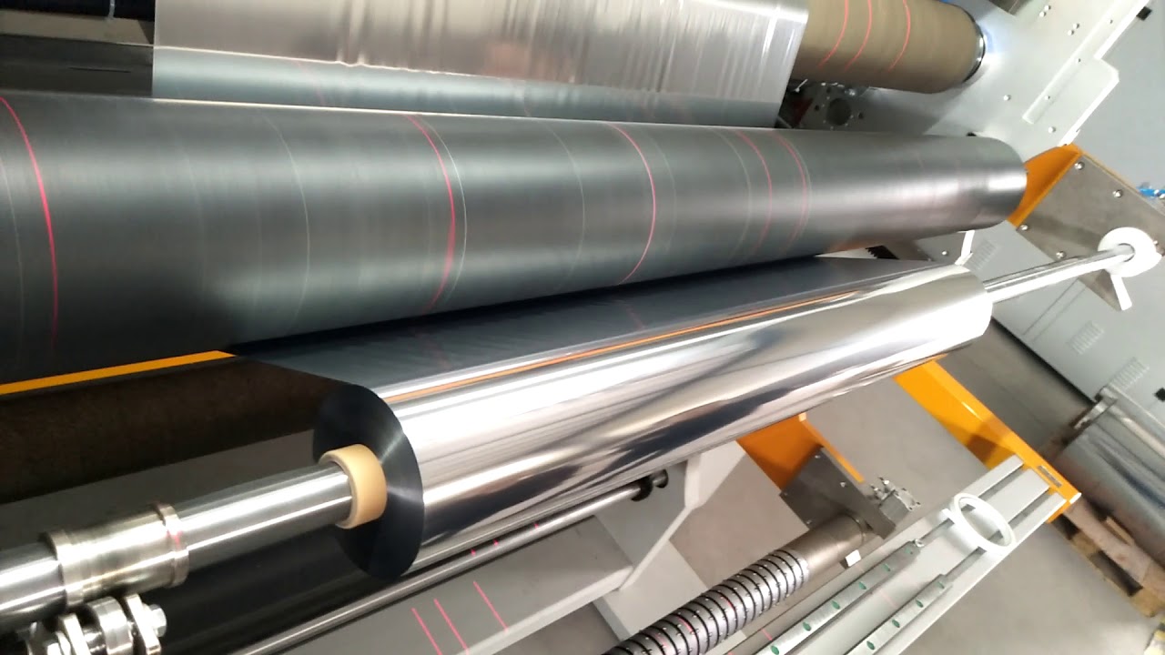 rewind 640mm roll on 1 inch core - YouTube