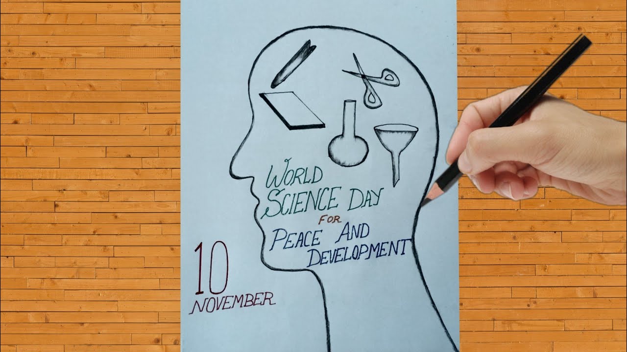 How To Draw World Science Day || National Science Day Poster Drawing ...