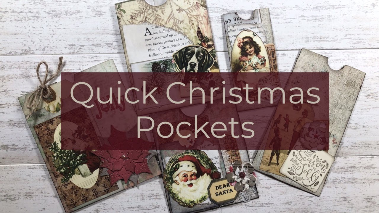 Craft with Me Quick Christmas Pockets Linedotarrow Dt Project - YouTube