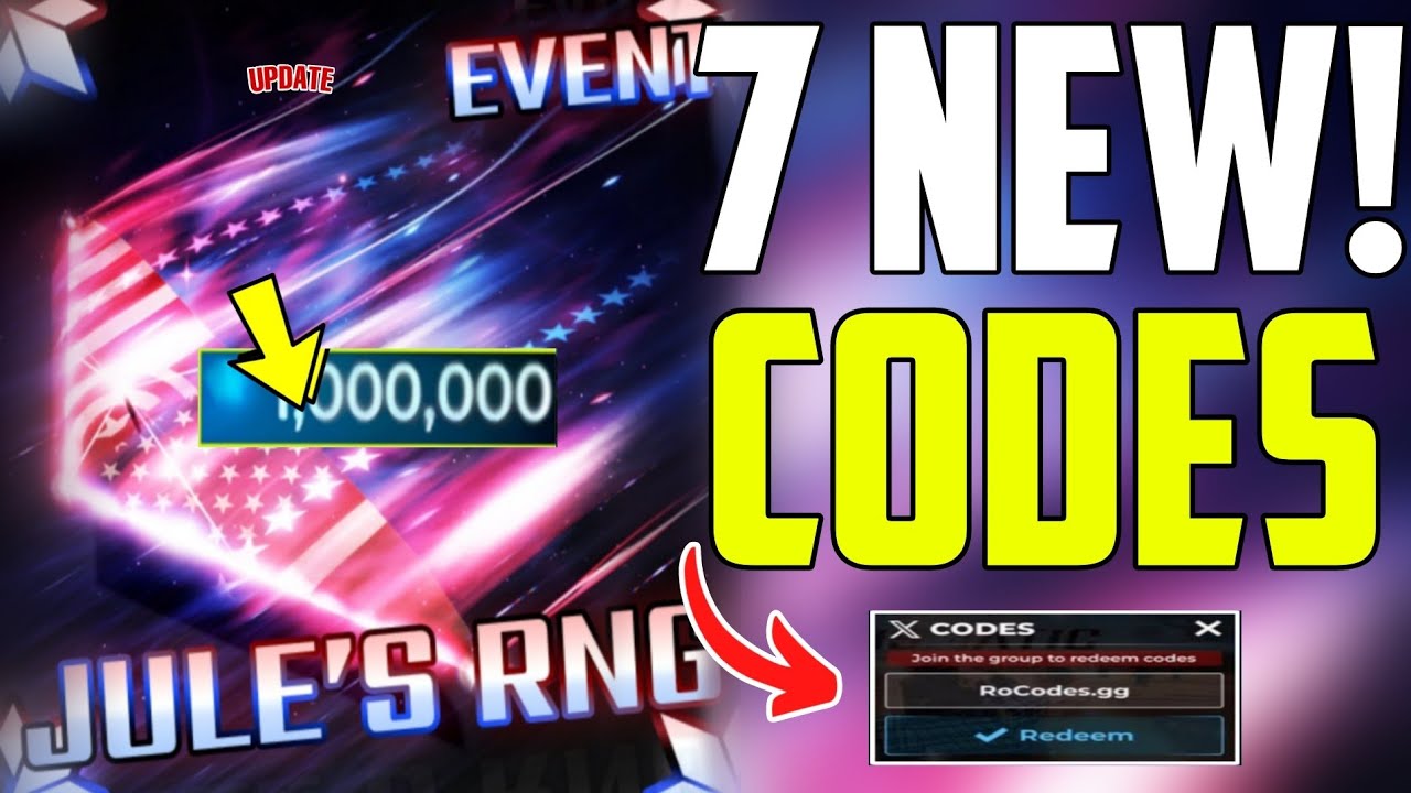 ⚠️UPD!⚠️ ALL WORKING CODES FOR JULES RNG IN 2025 - ROBLOX JULES RNG CODES - RNG CODE - YouTube