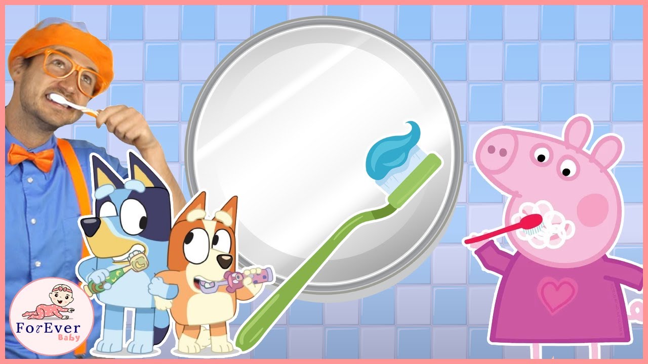 Brush Your Teeth 😁 | Kids Songs | Compilation with Mickey Mouse, Bluey ...