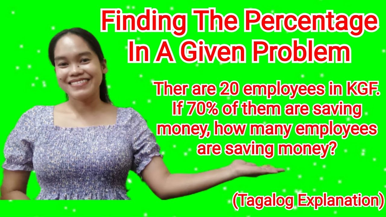 Finding The Percentage In A Given Problem - YouTube