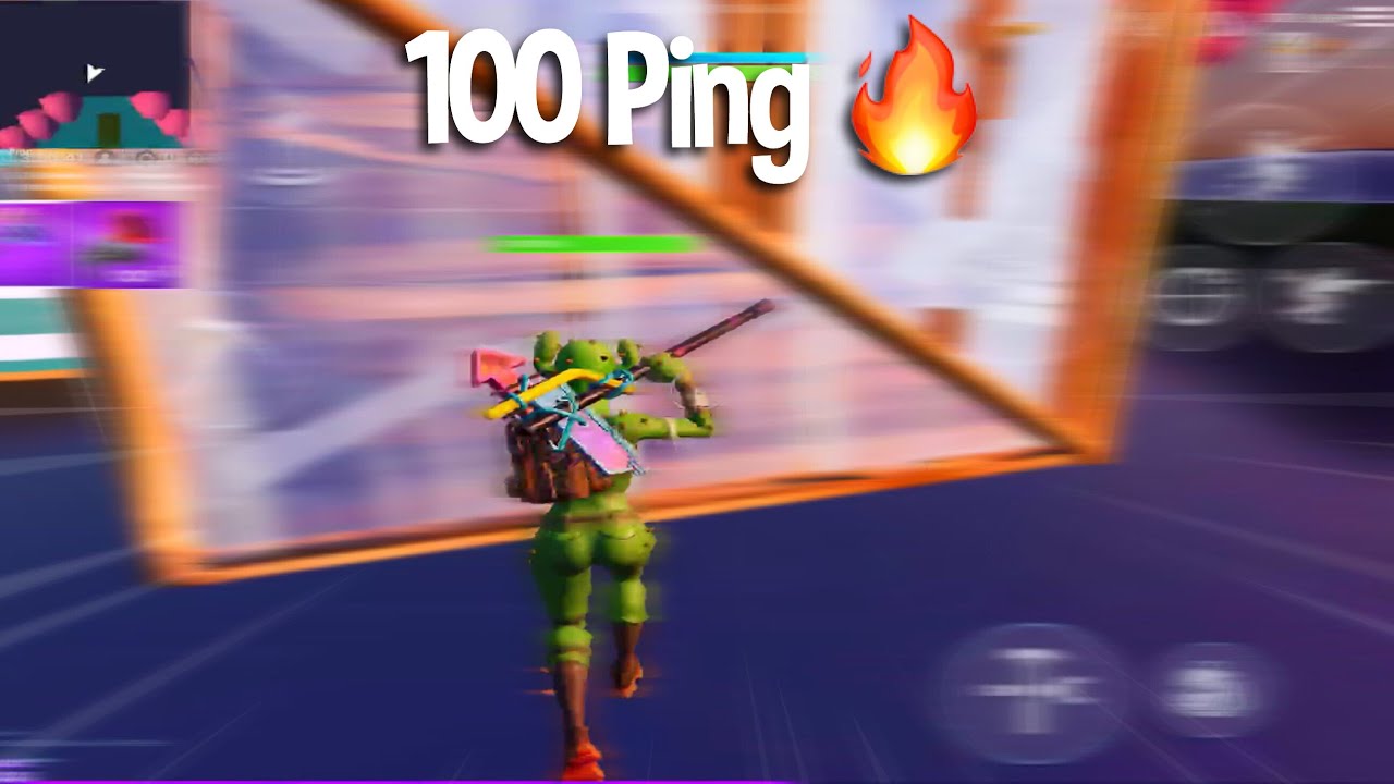Fortnite Mobile 100 PING - YouTube