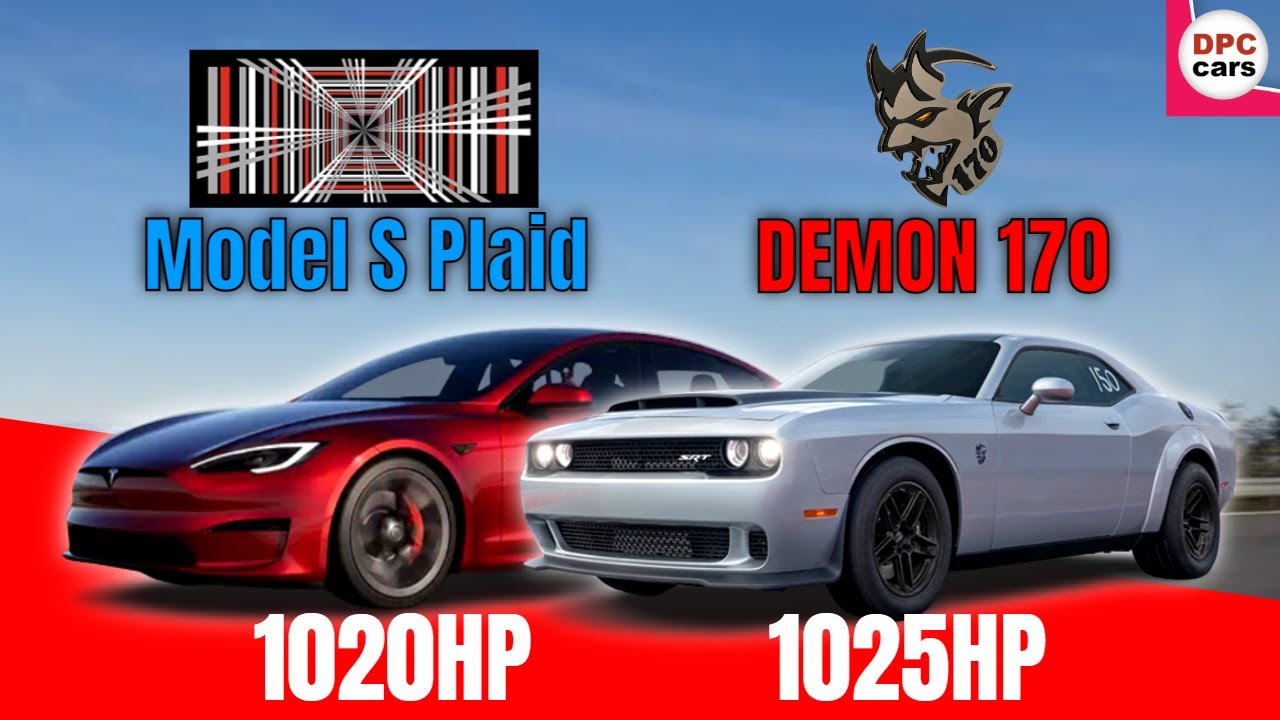 Performance Comparison Tesla Model S Plaid vs 2023 Dodge Challenger SRT ...