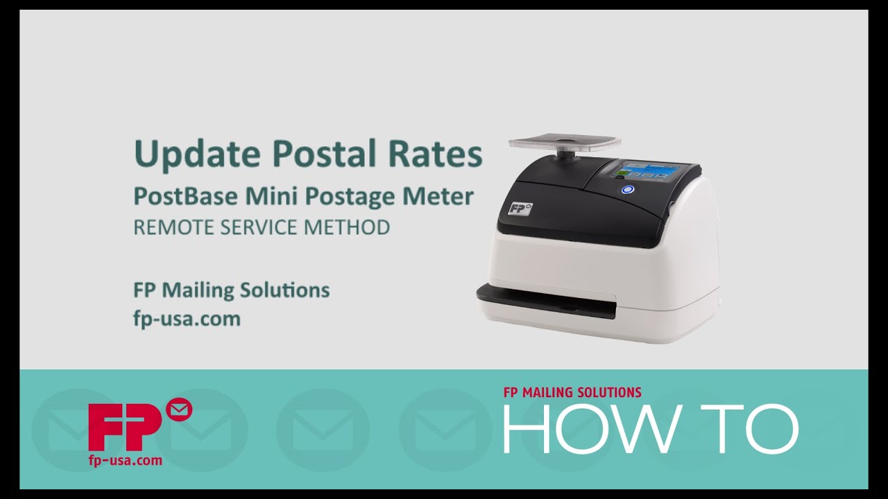 Update Rates on PostBase Mini Postage Meter via Remote Service - YouTube