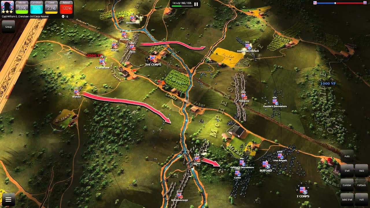 Ultimate General:Gettysburg- Part 1 - YouTube