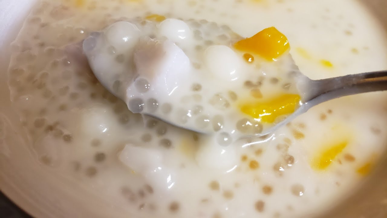 How to make warm tapioca and taro dessert/qhia ua nab vam sov noj qab ...