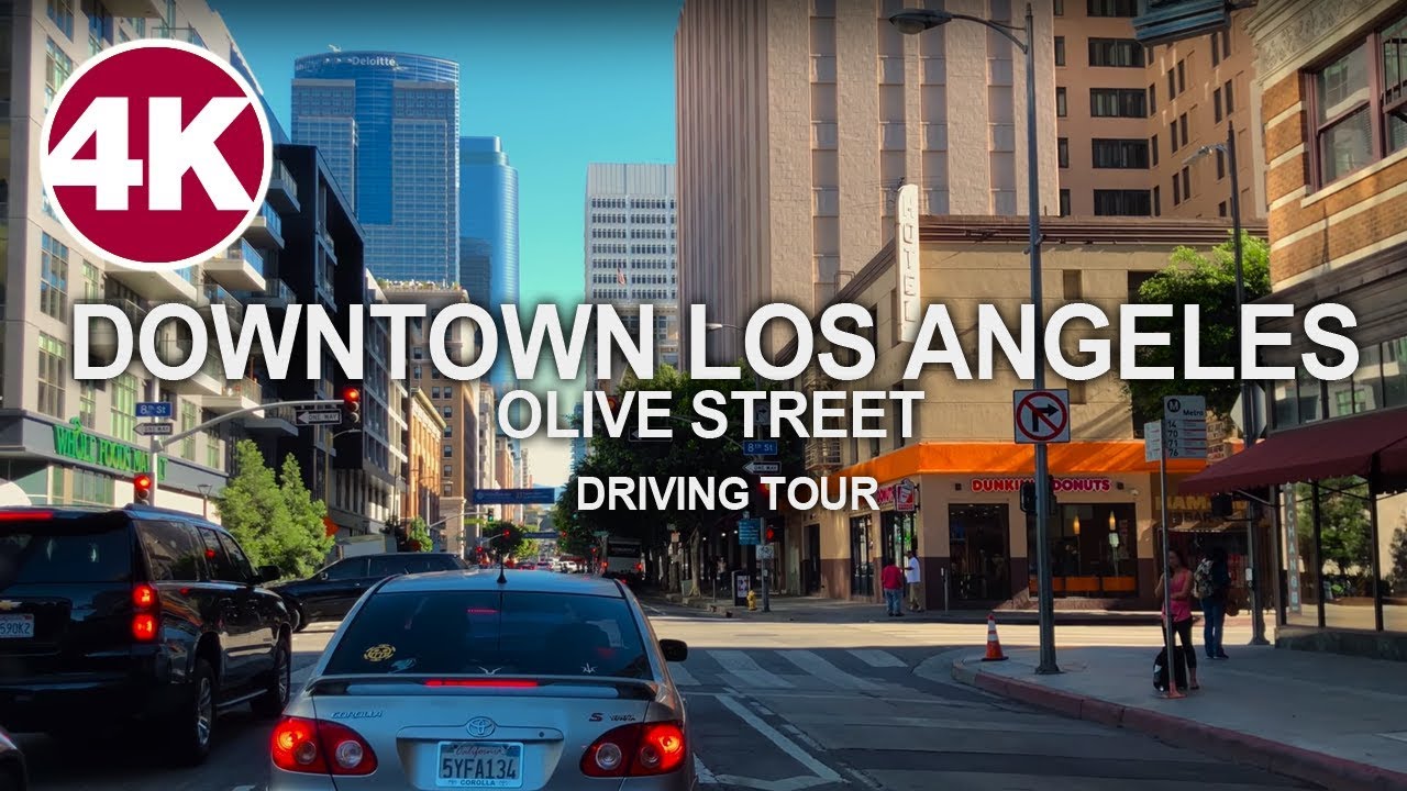 Driving Tour | Olive Street - Downtown Los Angeles, California - YouTube