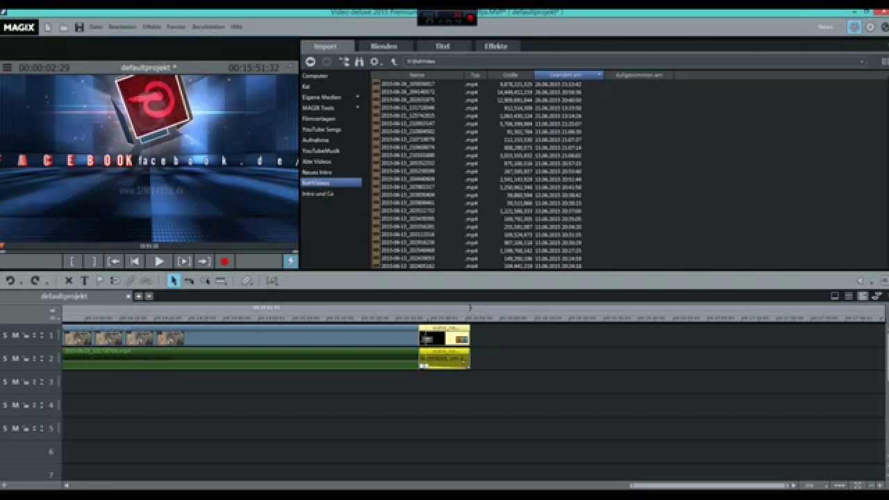 Magix Video Deluxe 2015 Tutorial 1 - Anfänge in der Programnutzung ...