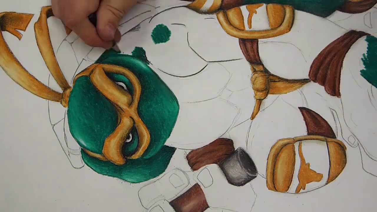 Ninja Turtle Texas Longhorns Michelangelo ZWOOKIEZ #73 - YouTube