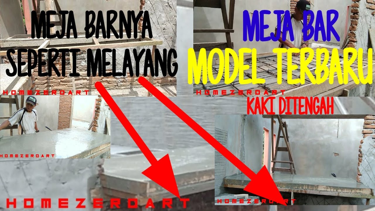 CARA MEMBUAT MEJA BAR BETON MODEL TERBARU - YouTube