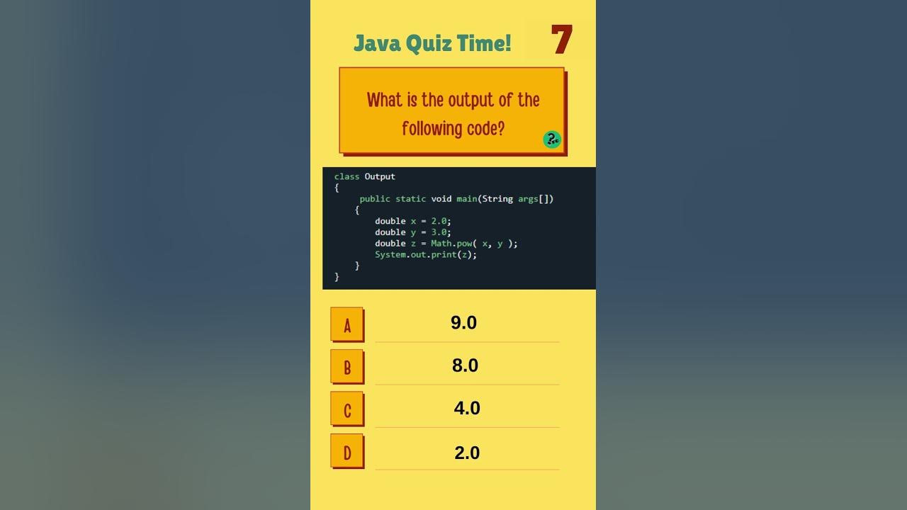 Programming Quiz Java Quiz Youtube