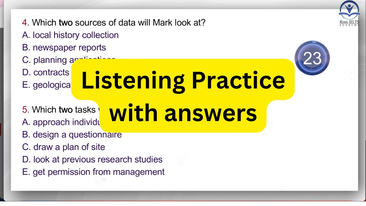 Listening Practice Test with Answers, get ready for IELTS - YouTube