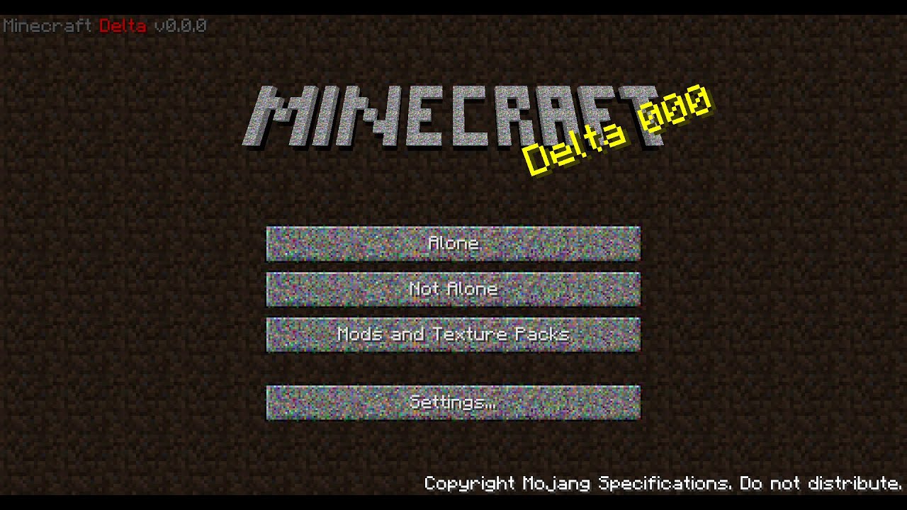Minecraft Delta 0.0.0 Creepy Gameplay - YouTube