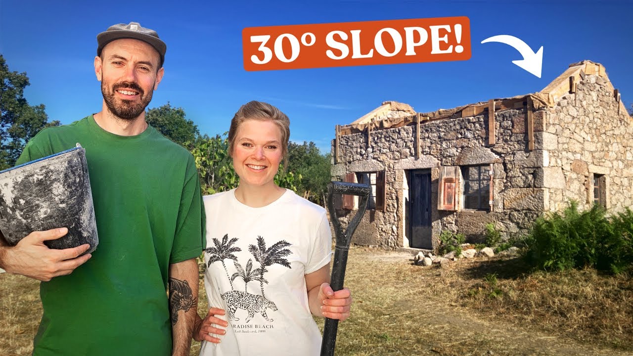 Pouring Concrete Uphill…EASY?! 🏡 Old Stone House Renovation - YouTube