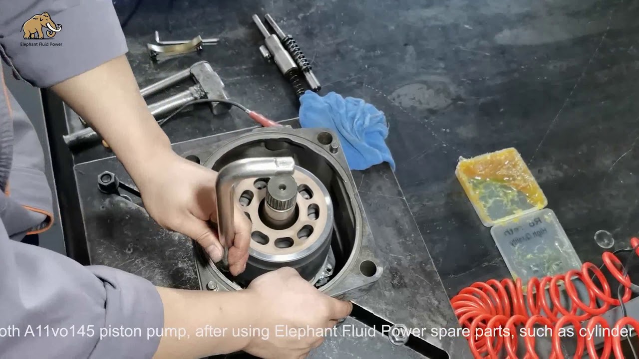 How to assembly and install the hydraulic piston pump use the spare ...
