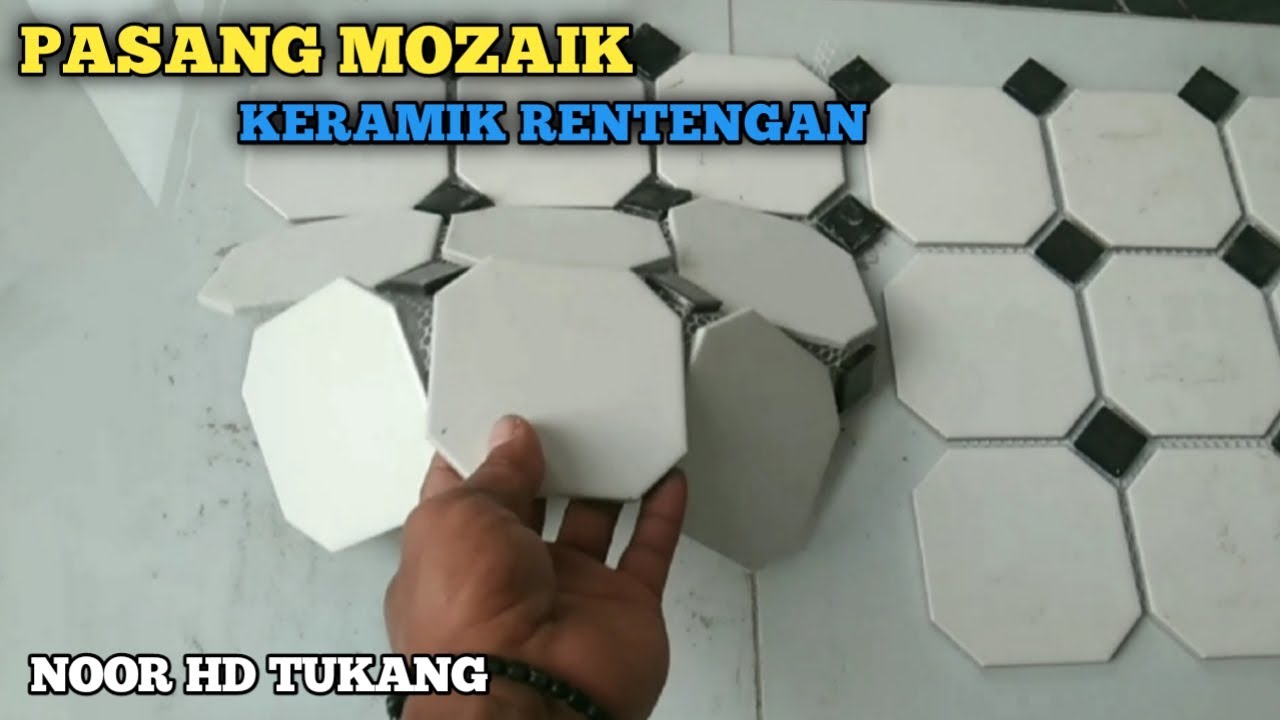 Cara pasang Keramik mozaik pada lantai - mosek lantai - how to install mozaik ceramiks - YouTube