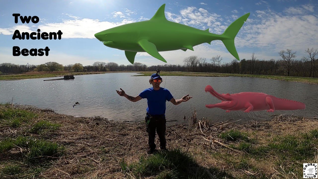 Fishing shallow water for anything that bites- 2 dinosaur fish - YouTube