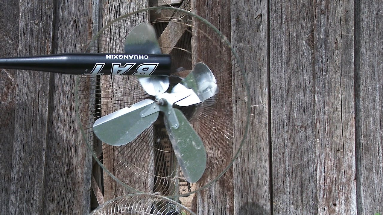 Metal Fenici Stand Fan vs. Metal Baseball Bat - YouTube