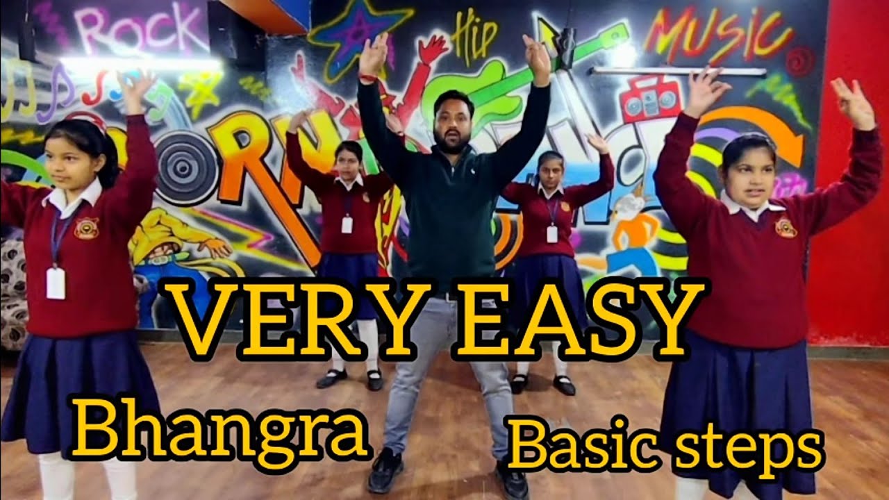 very easy Bhangra basic steps # kids # Bhangra Lover # - YouTube