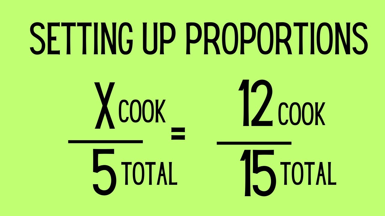 Setting Up Proportions to Solve Word Problems - YouTube