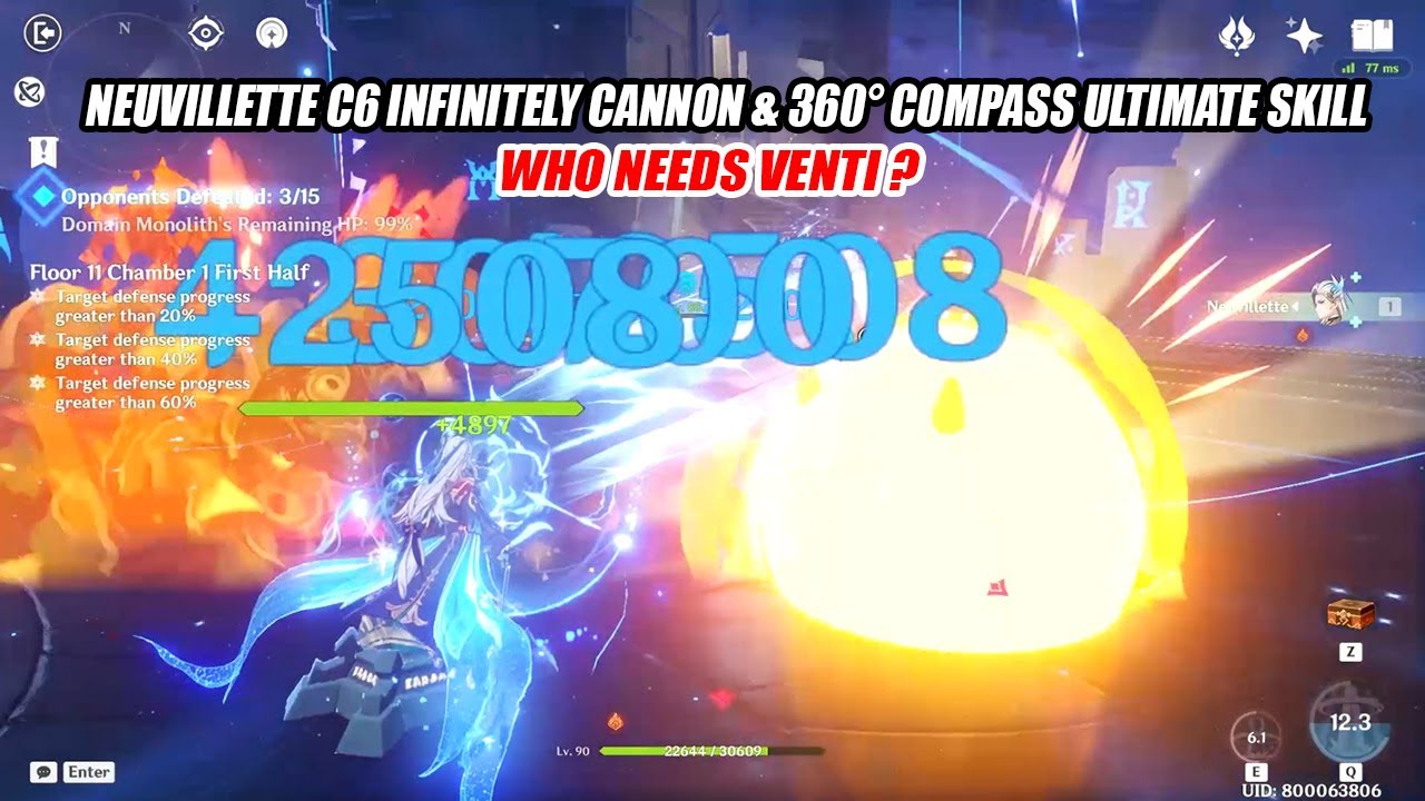 This is How Neuvillette C6 Infinitely Cannon & 360° Compass Ultimate ...