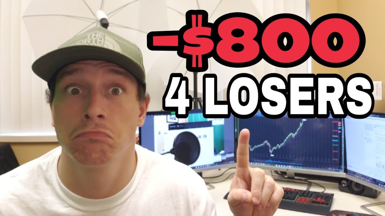 Losing $800 On 4 Trades | Very Poor Trading | Learn From These Mistakes ...