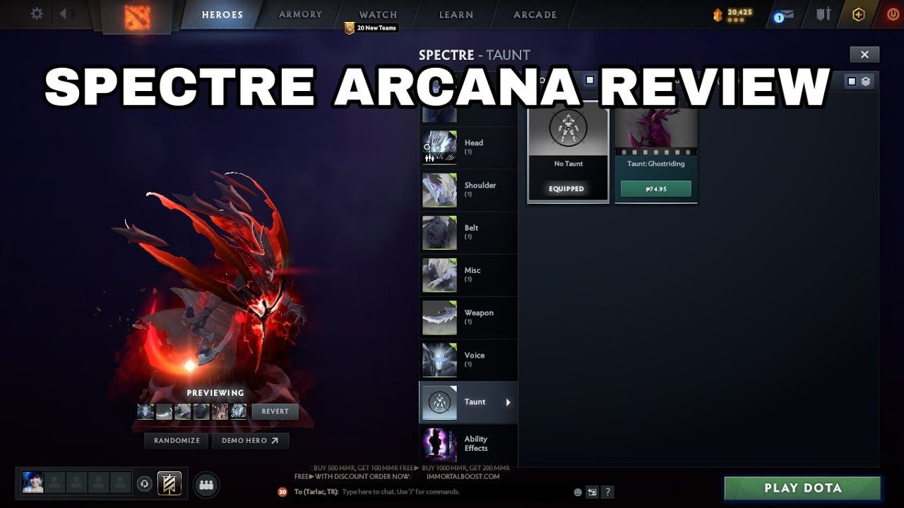 DOTA 2 SPECTRE ARCANA WITH EXPENSIVE SET | " SPECTRE ARCANA " - YouTube