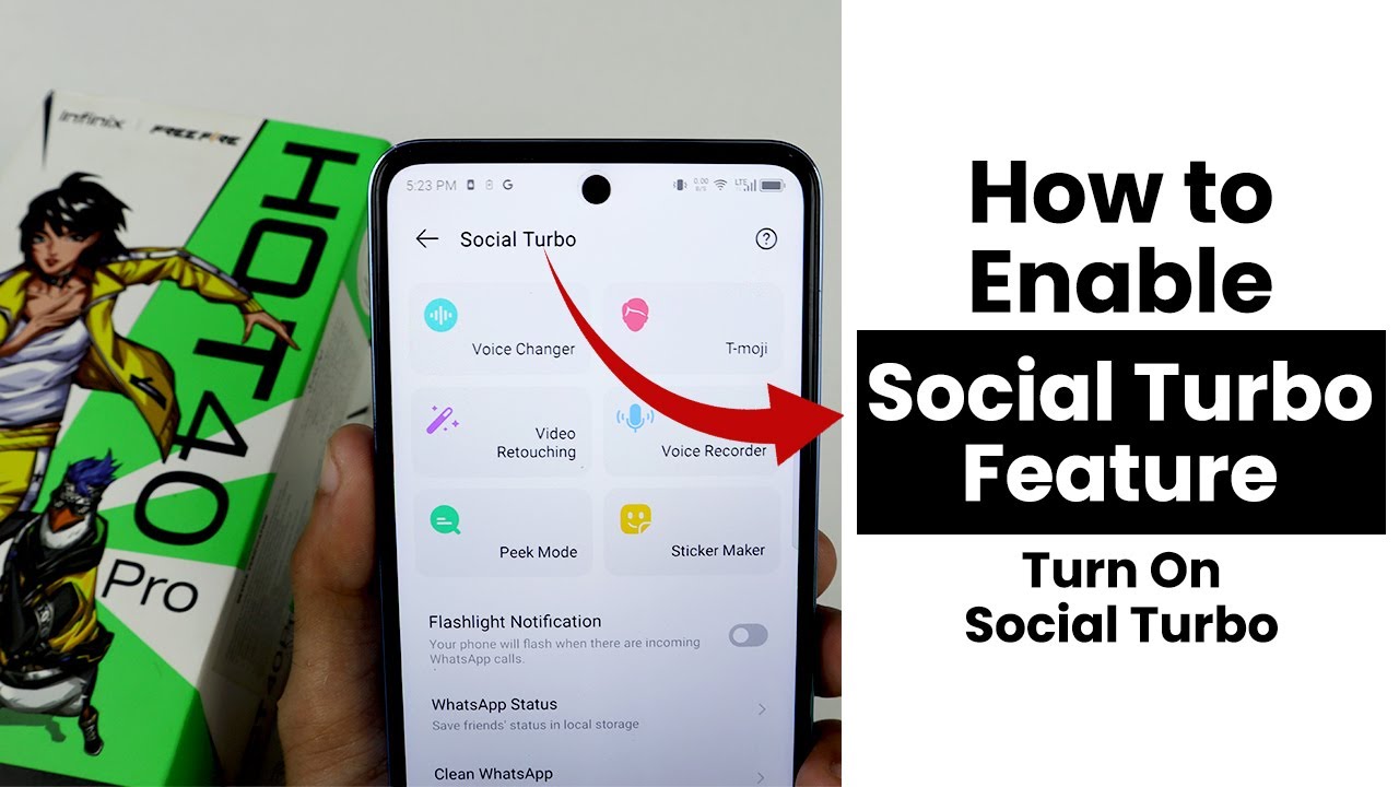 How to Enable Social Turbo Feature In Infinix Hot 40 Pro | Turn On ...