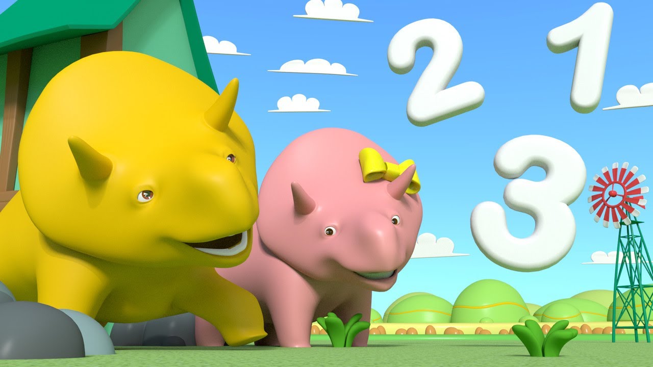 Learn Numbers - Dino and Dina Look at the Clouds - Learn with Dino | Learning Videos for ...